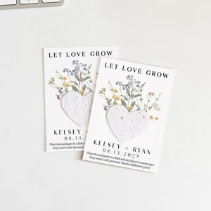 Grownotes™ Wedding Favors, Let Love Grow Plantable Seed Paper Cards ...