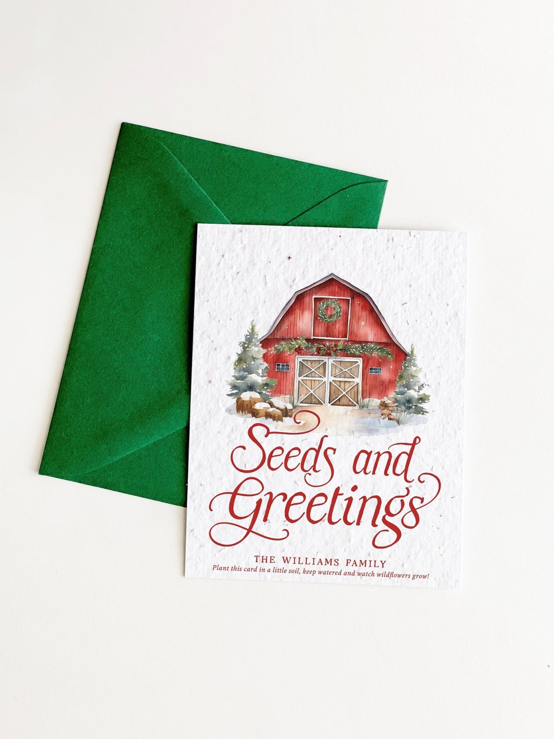 Grownotes™ Plantable Holiday Cards Personalized Seed Paper Christmas ...