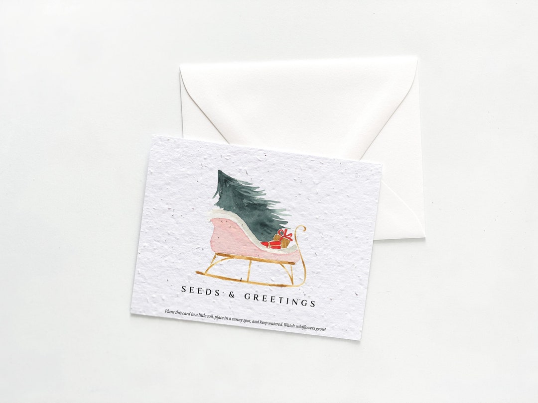 Grownotes™ Plantable Holiday Cards Personalized Seed Paper Christmas ...