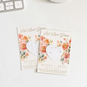 Grownotes™ Wedding Favors Let Love Grow Plantable Flower Seed Paper ...