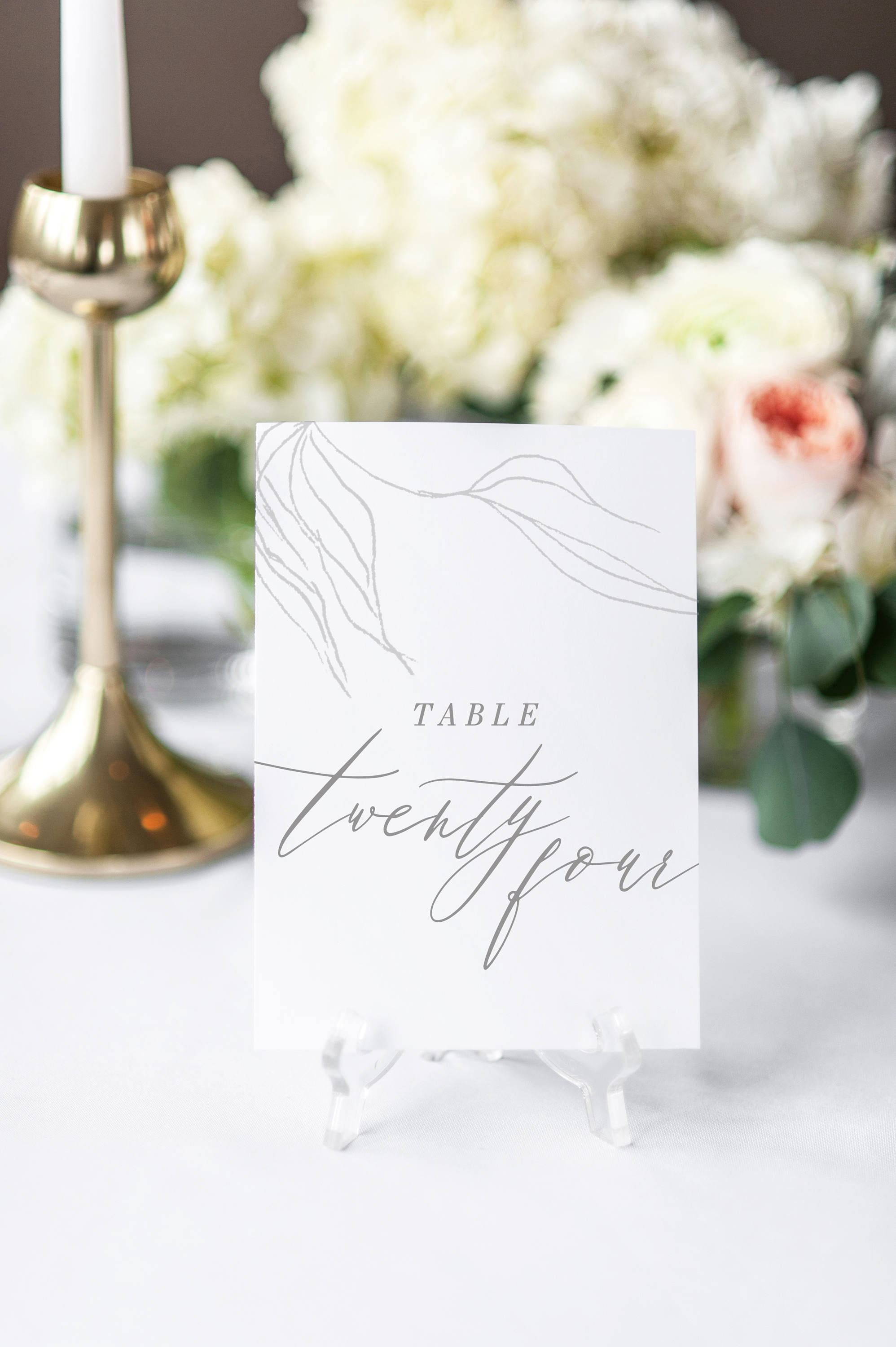 Calligraphy Wedding Table Numbers, Printable Table Decor (PDF) - Etsy