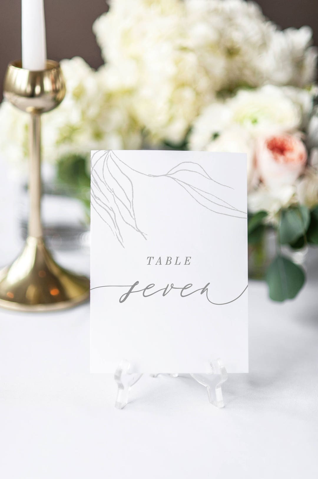 Fine Art Table Numbers, Hand Drawn Calligraphy, Printable Table Numbers ...