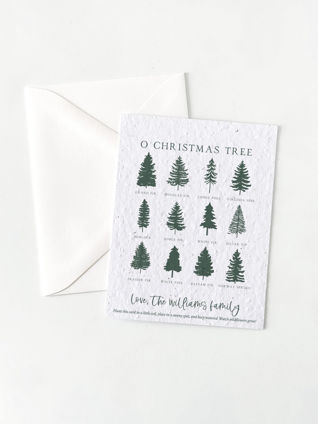 Grownotes™ Plantable Holiday Cards Personalized Seed Paper Christmas ...