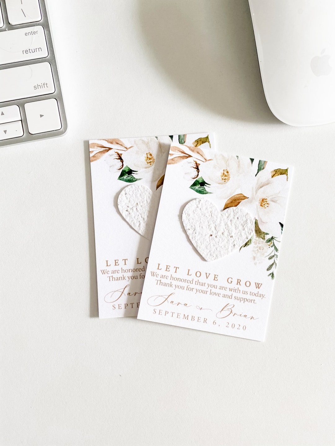 Grownotes™ Let Love Grow Plantable Seed Paper Favor Cards, Grows ...