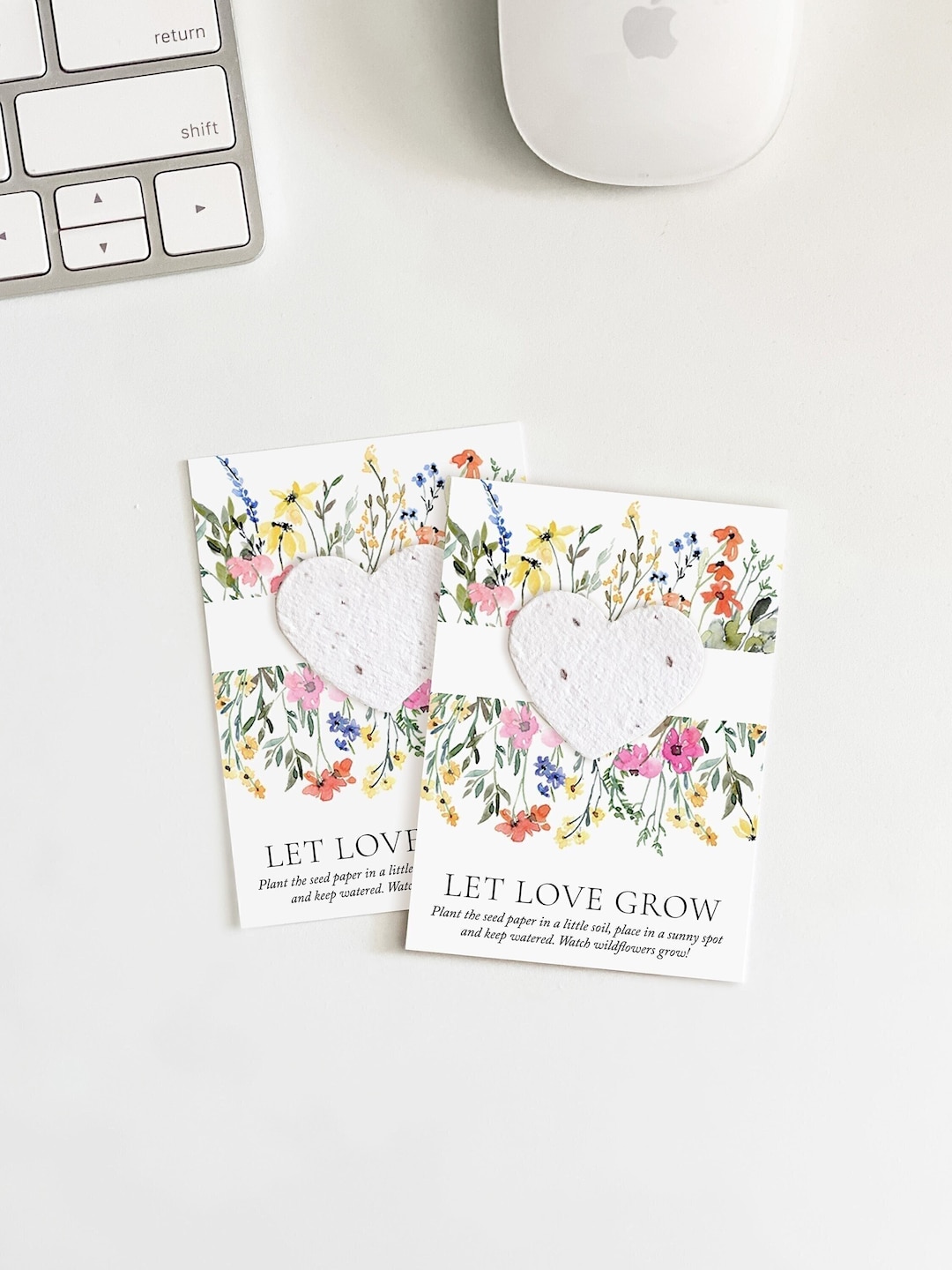 Grownotes™ Let Love Grow Seed Paper Favor Cards, Plantable, Wildflower ...