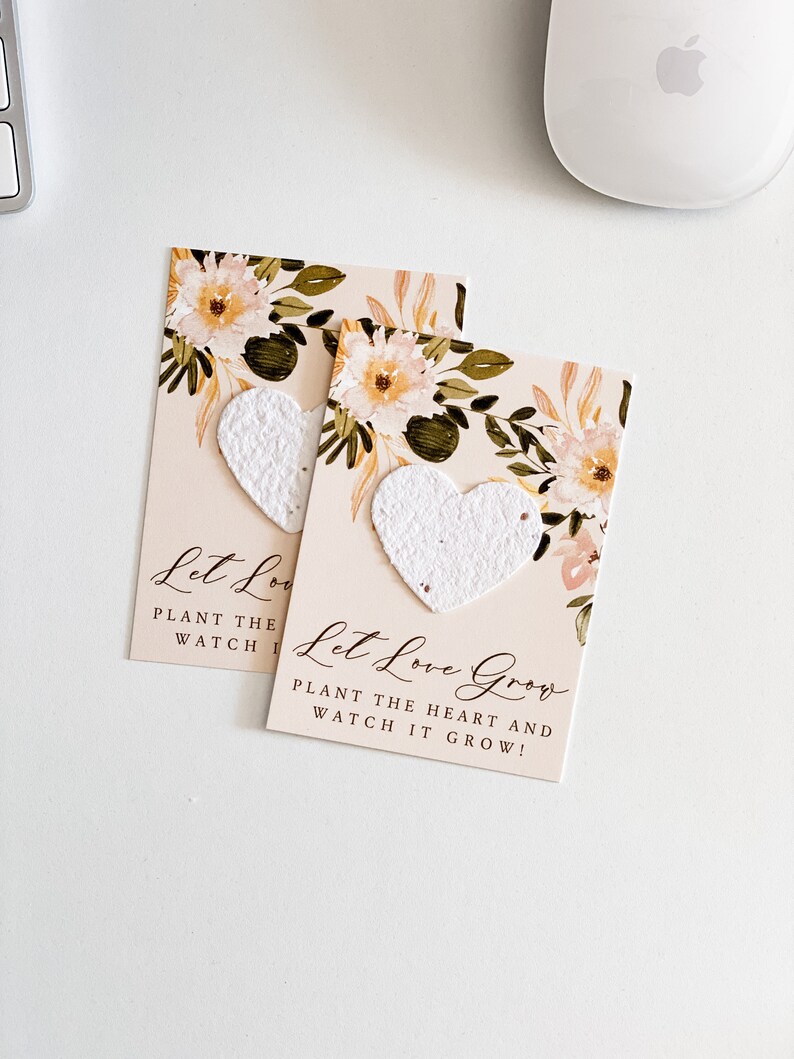 Grownotes™ Let Love Grow Plantable Seed Paper Favor Cards, Grows ...