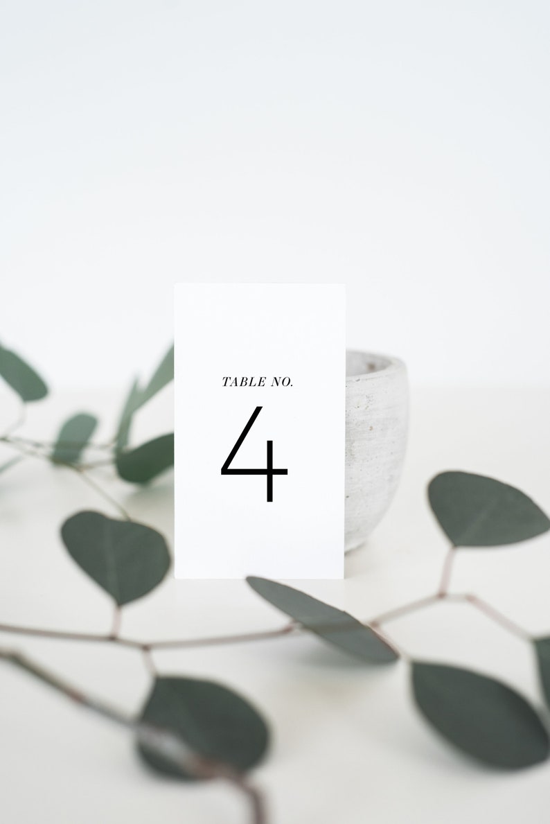 Classic Table Numbers Print Ready DIY Templett Instant | Etsy