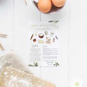 Custom Illustrated Recipe Card Keepsake, Gifts, Memorabilia, Unique ...