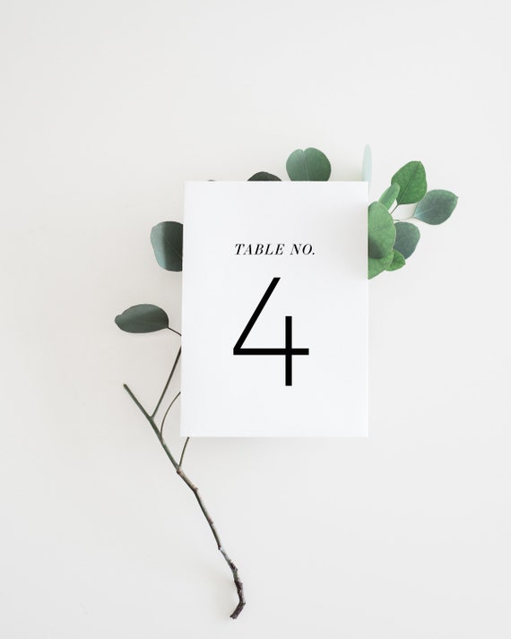 Classic Table Numbers Print Ready DIY Templett Instant | Etsy