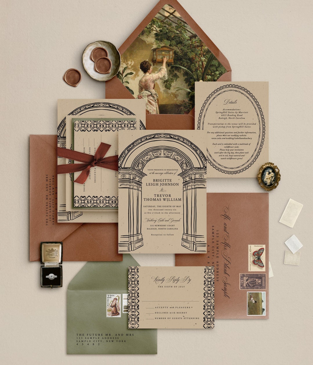 Grownotes™ Plantable Wedding Invitation Suite Wildflower Seed Paper ...