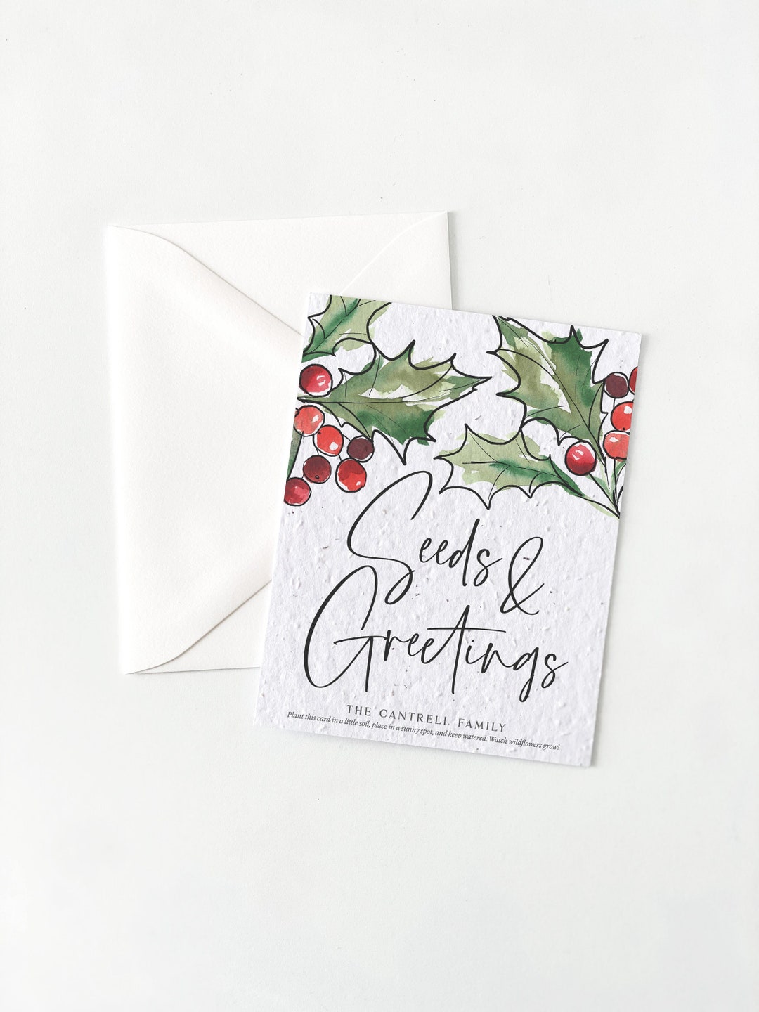 Grownotes™ Plantable Holiday Cards Personalized Seed Paper Christmas ...