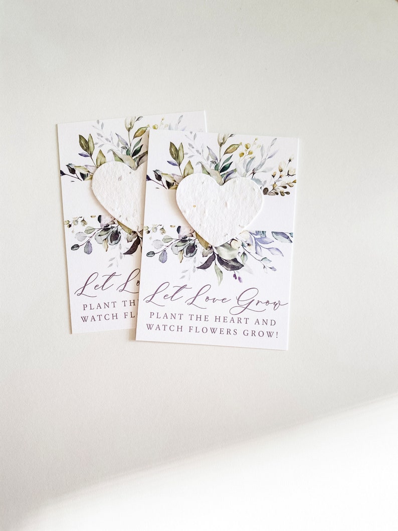 Grownotes™ Let Love Grow Plantable Seed Paper Favor Cards, Grows ...