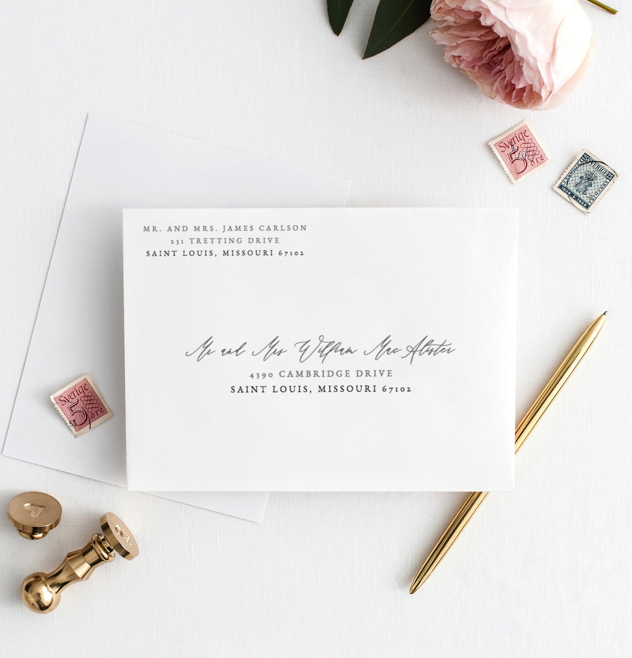 Modern Calligraphy Envelopes