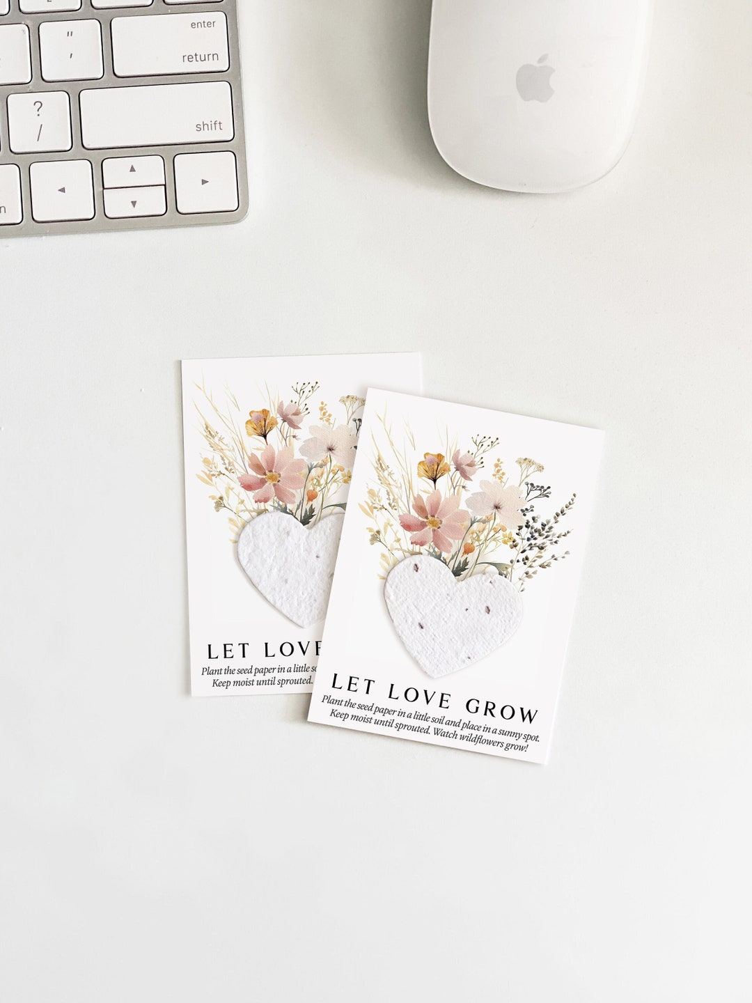 Grownotes™ Let Love Grow Plantable Seed Paper Favor Cards, Grows ...