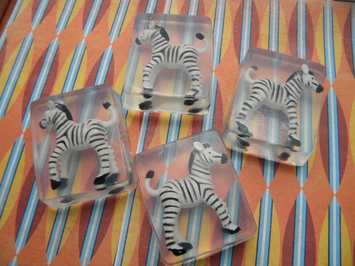 Zebra Soap With Collectible Toy, Safari Party Favor - Etsy