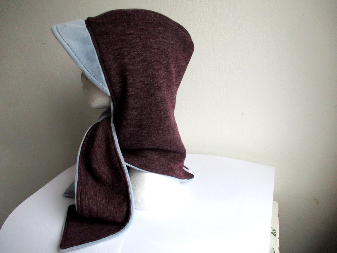 Winter Jersey Chemo Hood Scarf With Fleece Lining & Visor (PDF Sewing ...