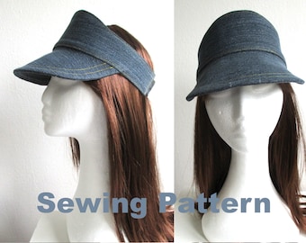 Linen Sun Visor Pdf Sewing Pattern, Wrap Visor, Tie up Visor, Sun Visor ...