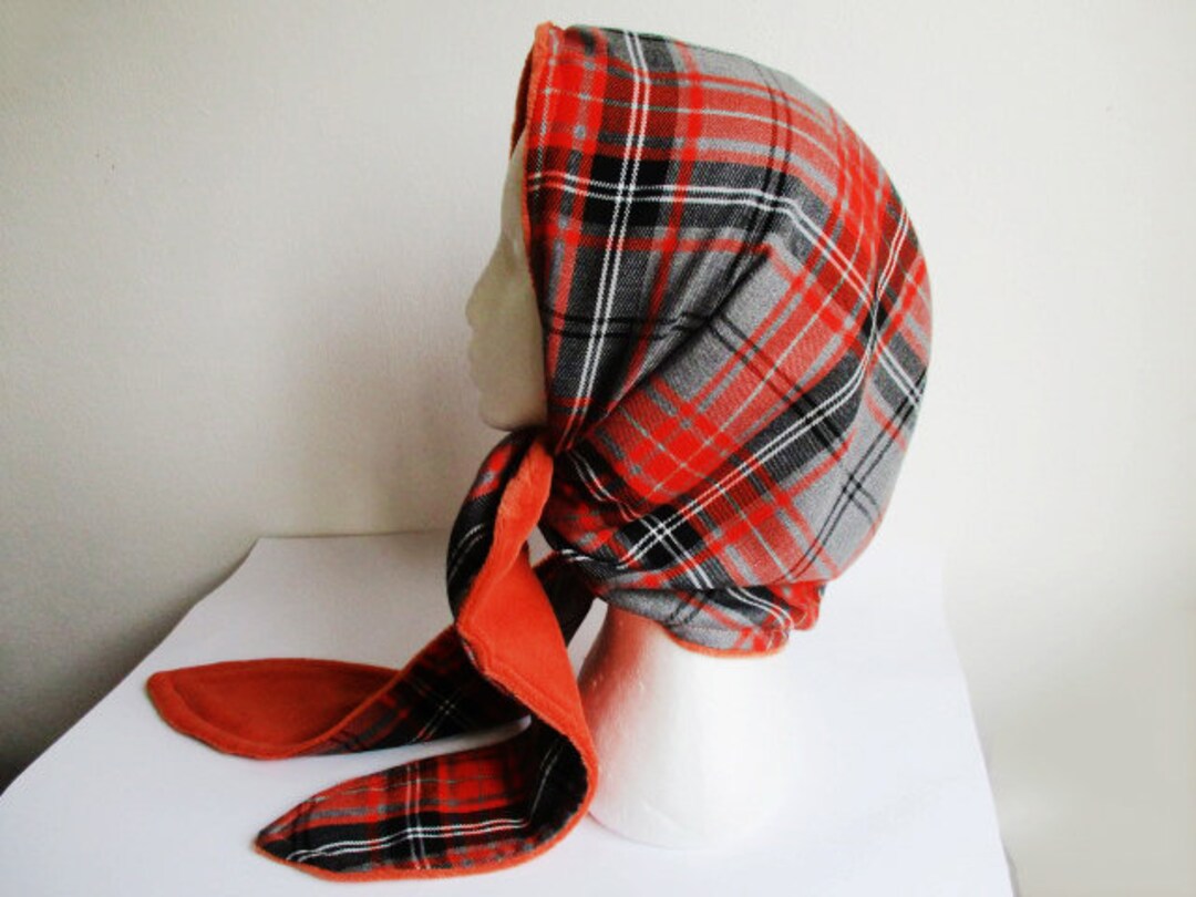 Reversible Plaid Head Scarf Sewing Pattern With Long Straps (PDF) - Etsy