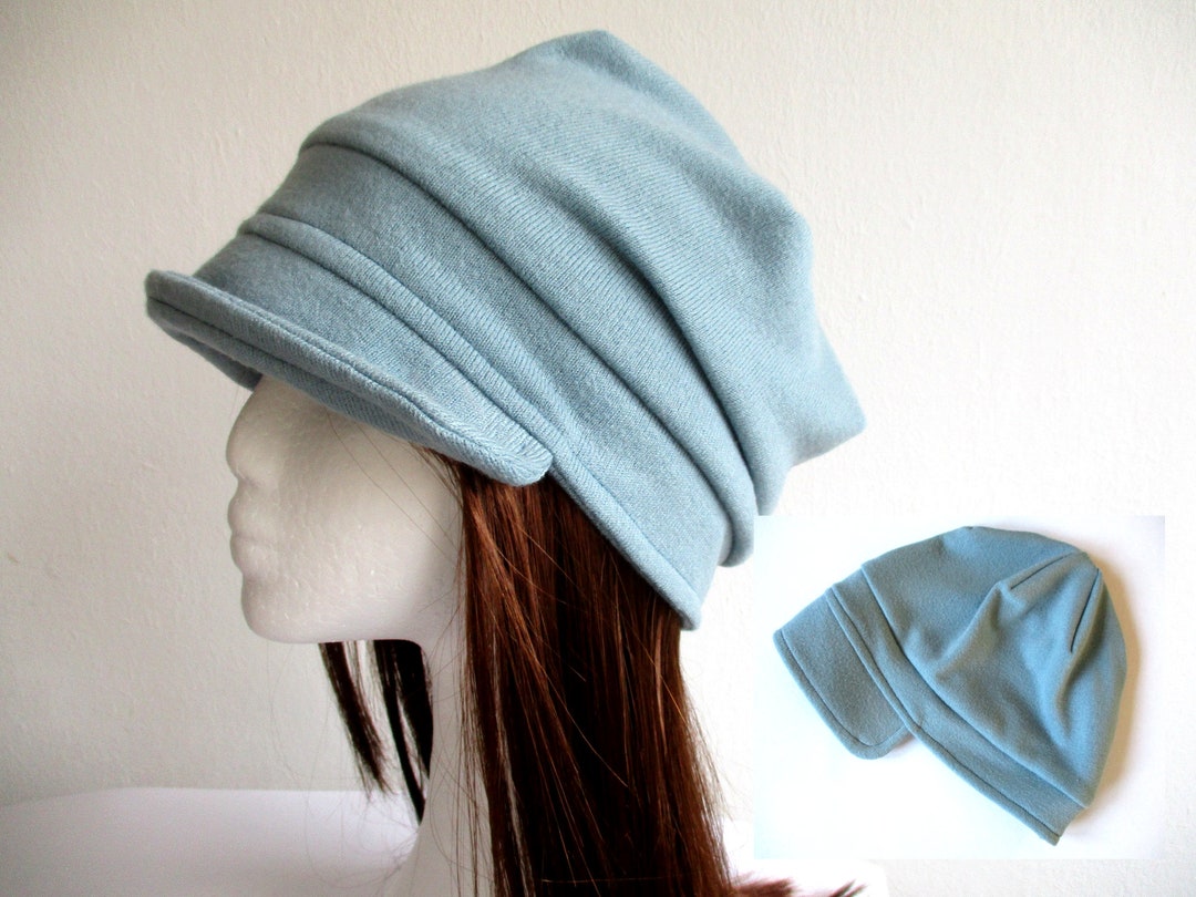 Visor Beanie Sewing Pattern PDF: Jersey Knit Hat, 6 Sizes (woman, Girl ...
