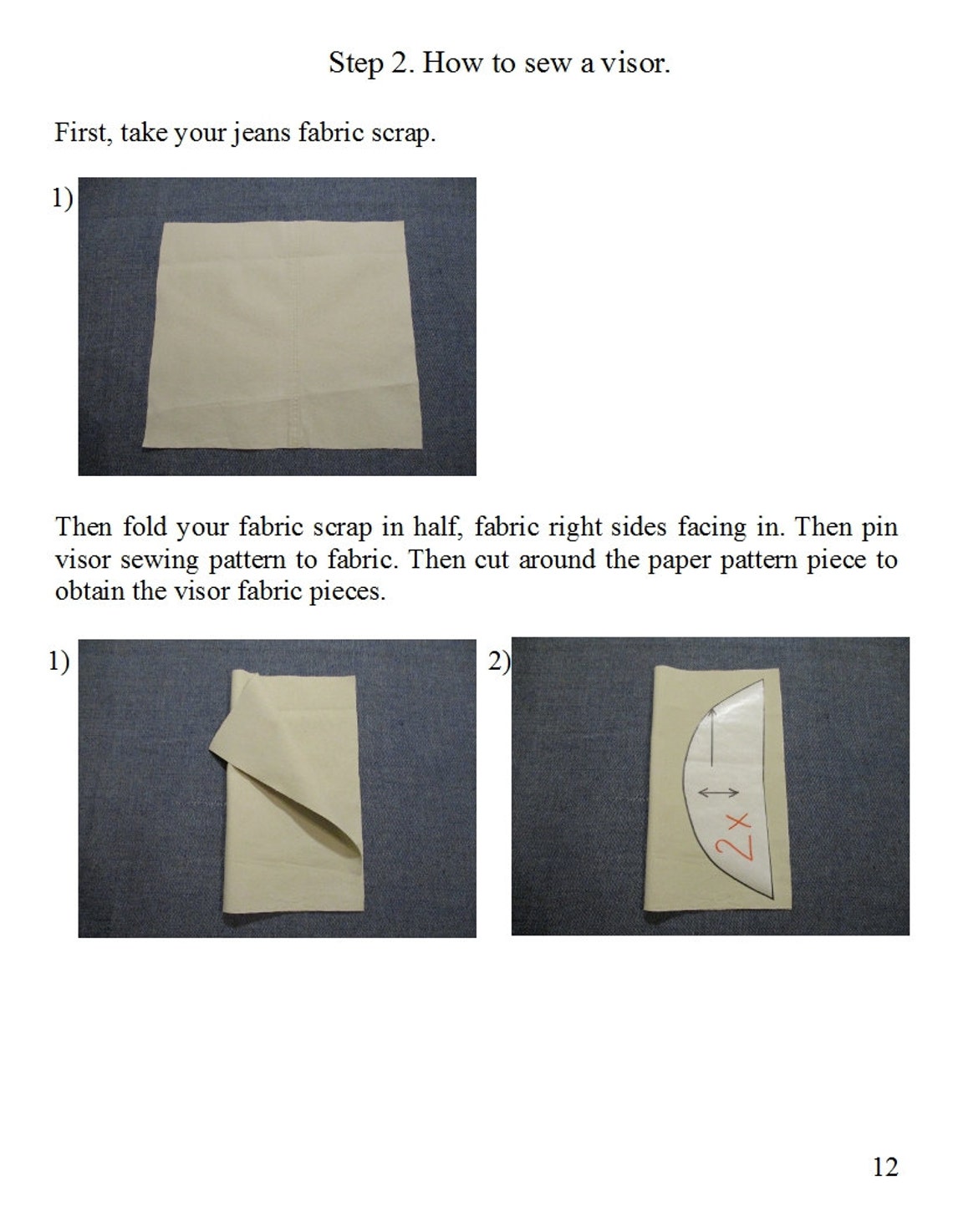 Summer Visor Single Layer Head Scarf Sewing Pattern Pdf/ Photo | Etsy