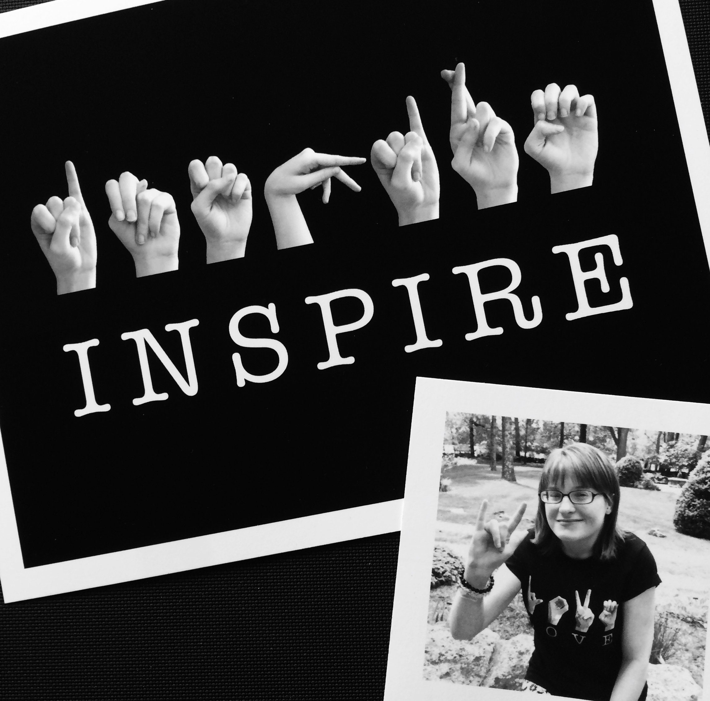 ASL Aspire to Inspire American Sign Language Letters - Black & White ...