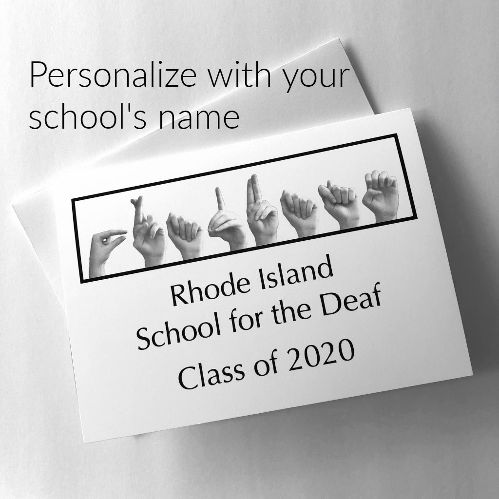ASL Graduate Note Card - Congratulations! - Class of 2020 - Personalize ...