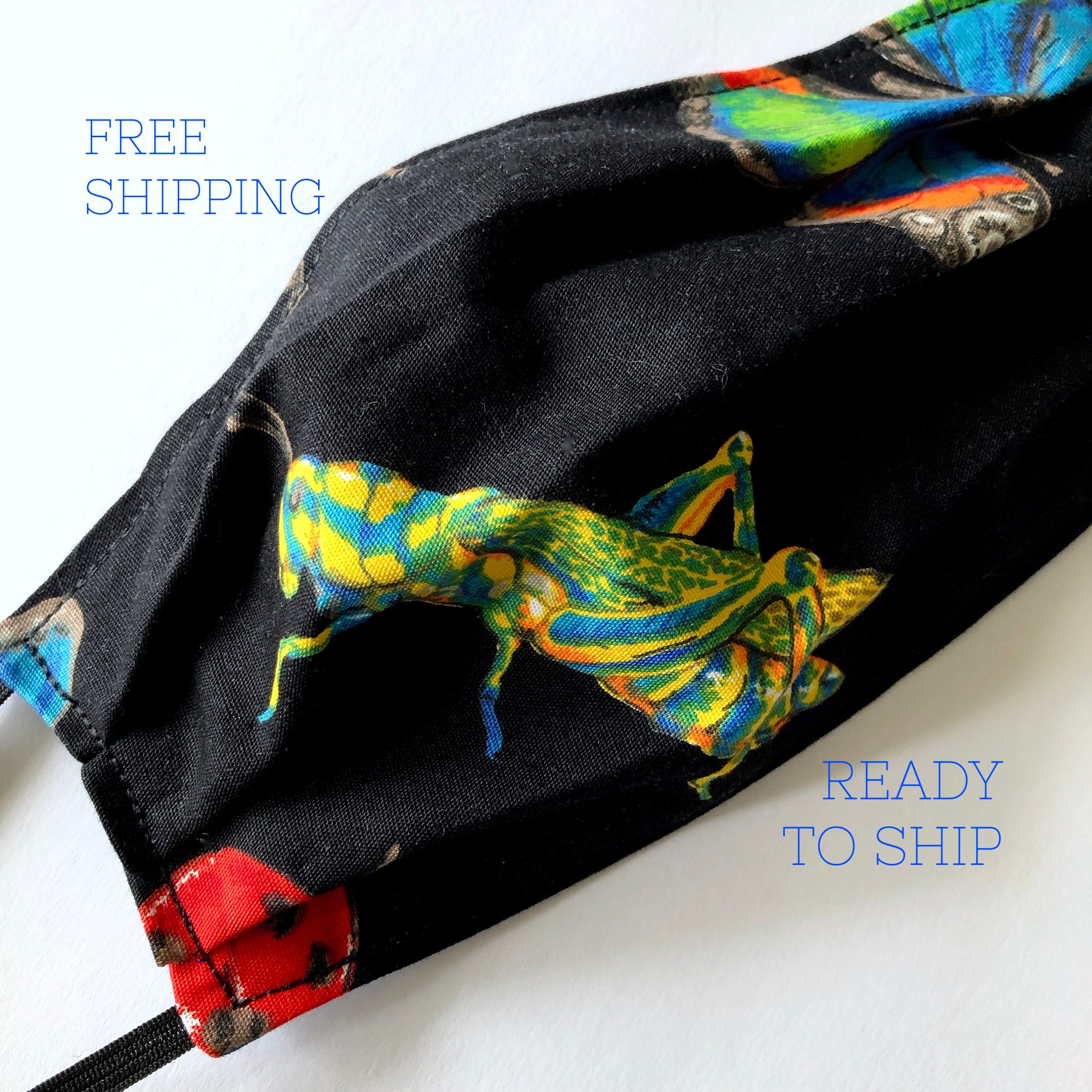 Grasshopper Cloth Face Mask | Adult | Breathable Cotton Fabric ...