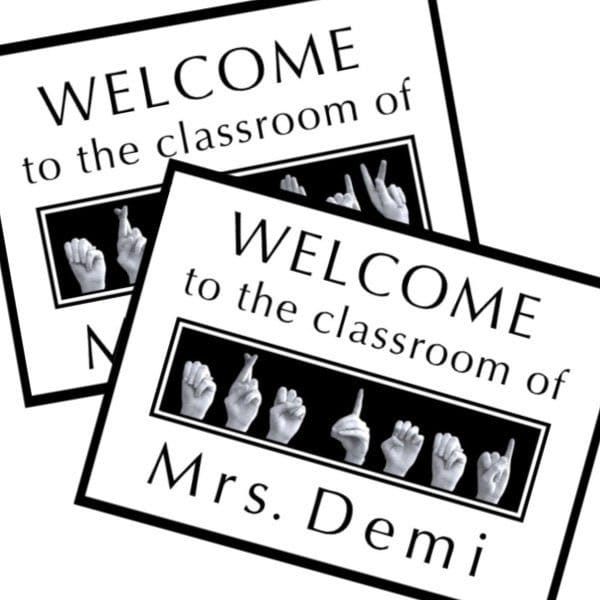 Welcome to the Classroom of ASL Alphabet NAME Sign Language ...