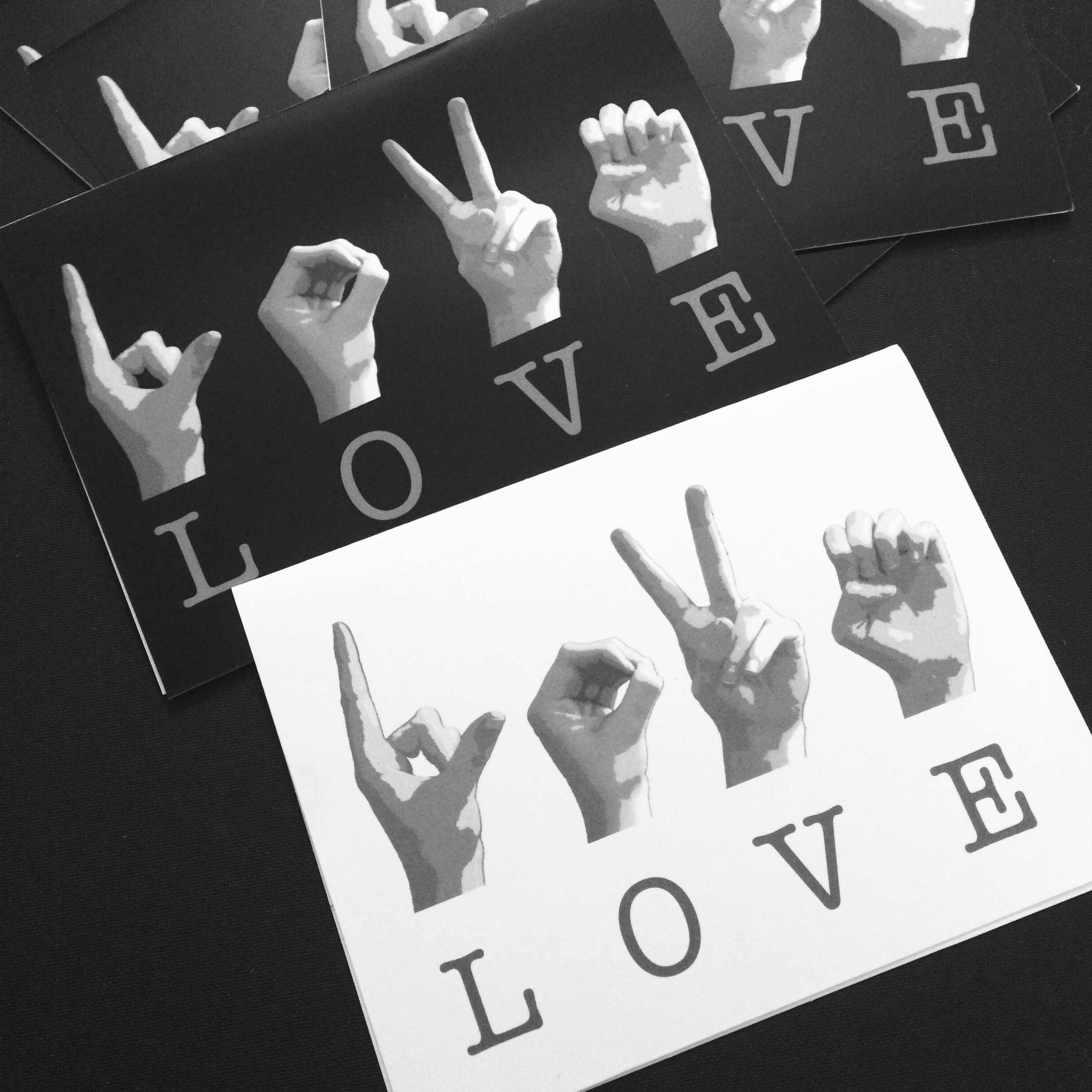 Custom Order for Lainie - ASL Notecard - LOVE - American Sign Language ...