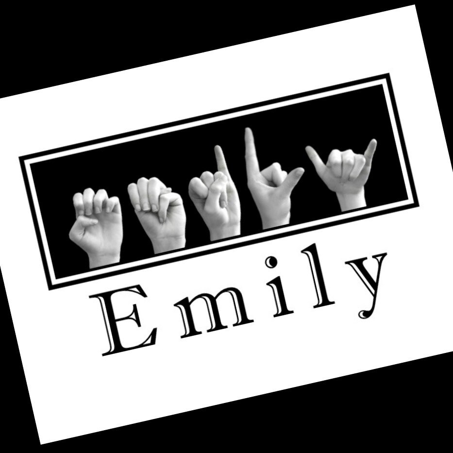 ASL Alphabet NAME Sign Language - Personalized 5x7 Print in 8x10 Mat ...