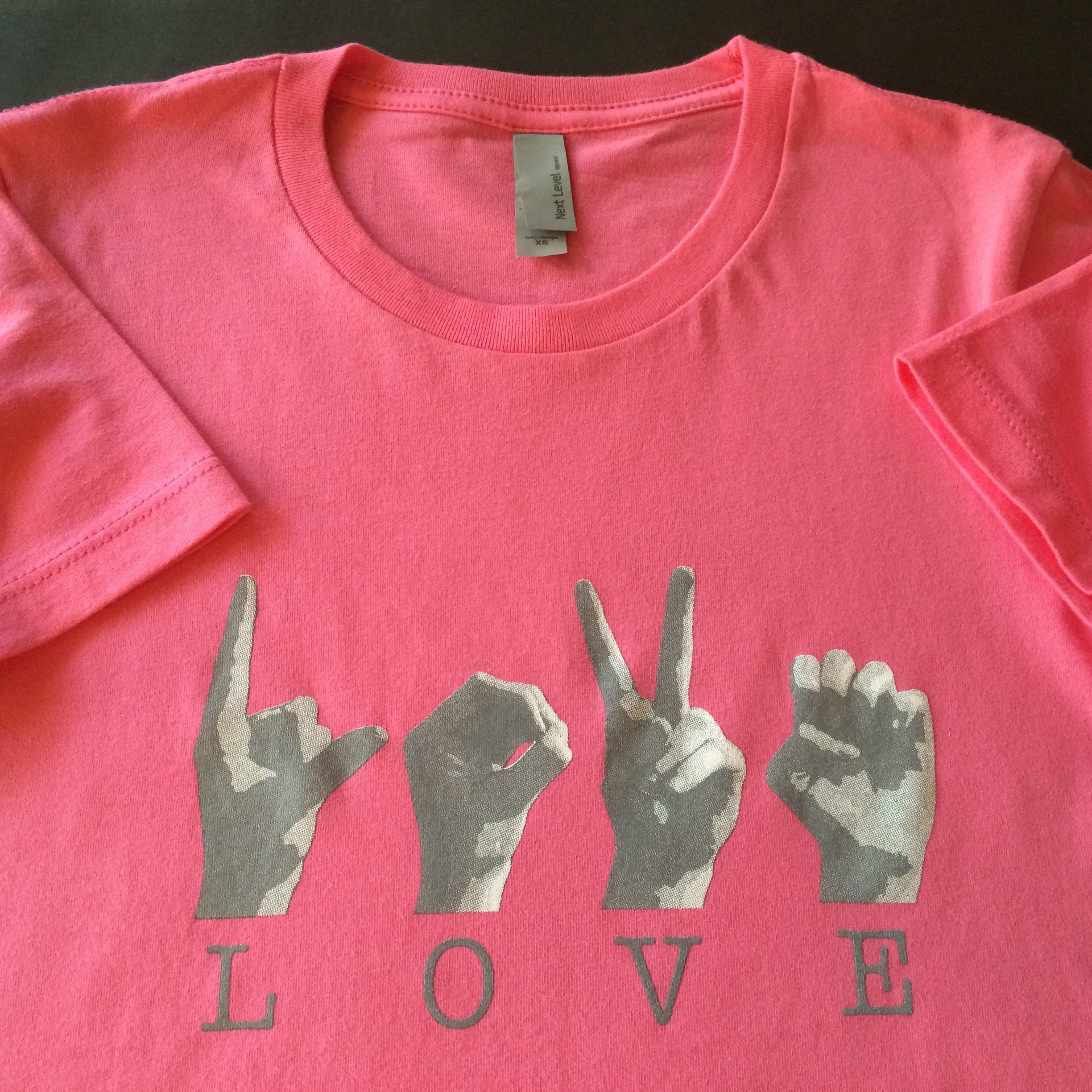 ASL Love Tee Shirt - American Sign Language - Cotton T shirt - Juniors ...