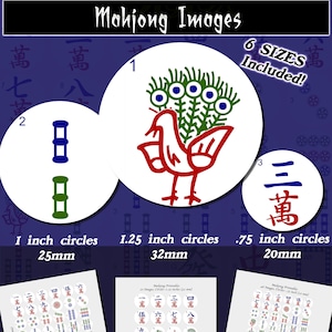 Mahjong Tiles, Round Images With 6 Sizes Included Download and Print ...