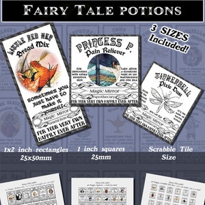 Fairy Tale Ephemera, Part 1, Apothecary Labels, Fantasy Potions ...