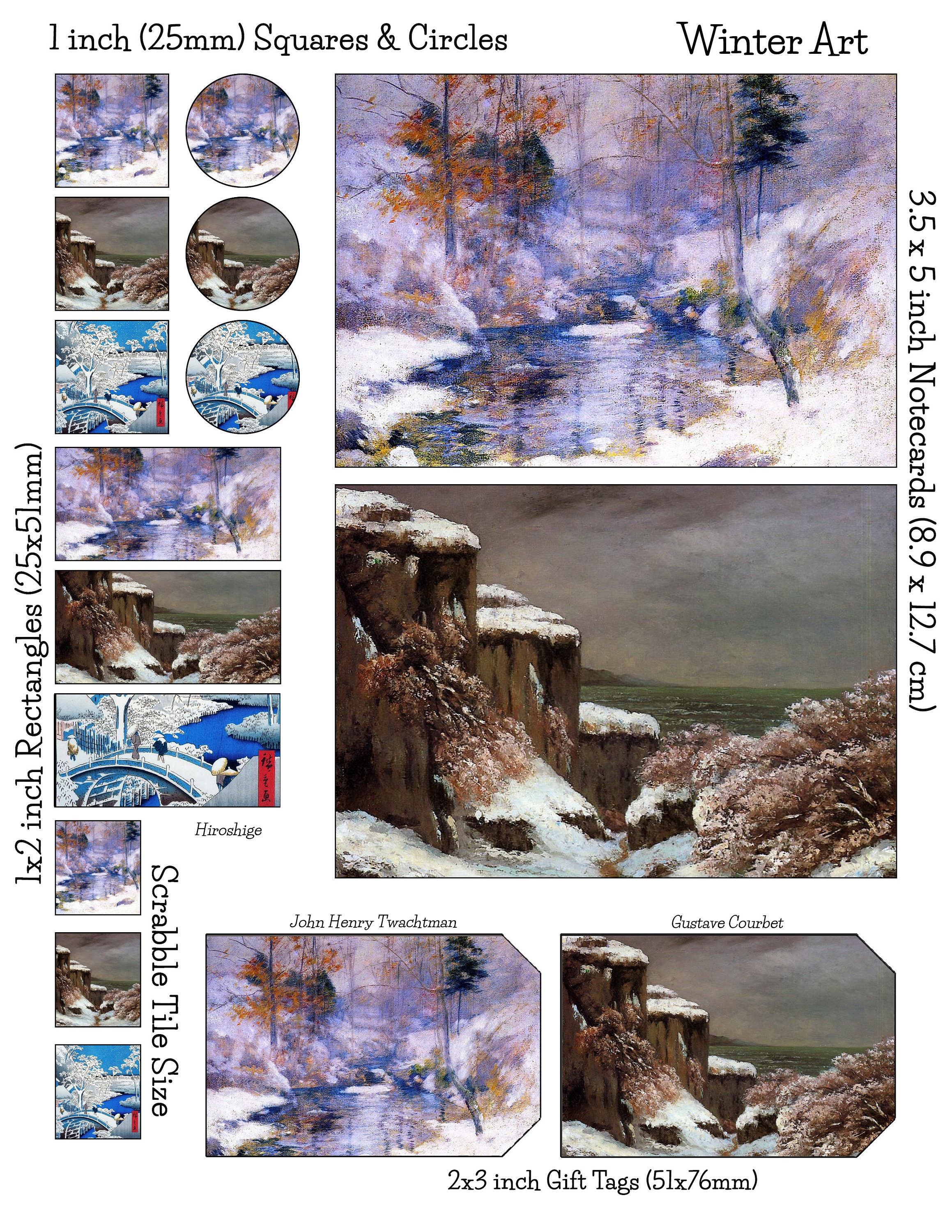 Four Seasons Art Prints Bundle Five Sheets Included. - Etsy