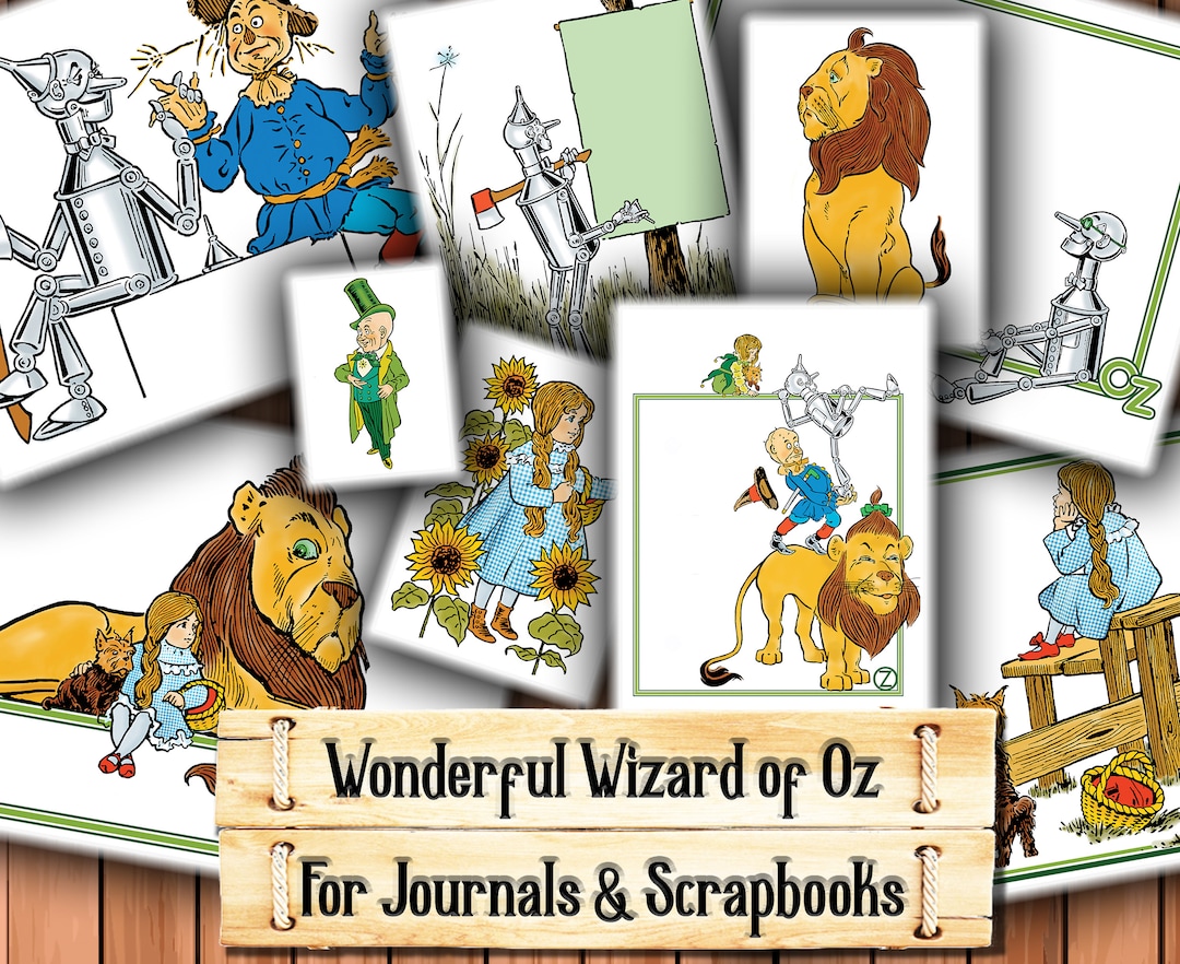 Wonderful Wizard of Oz, Junk Journal Kit, Download and Print Upon ...