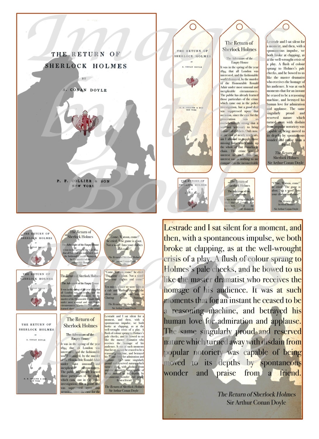 Sherlock Holmes Bundle Five Sheets Included. | Etsy