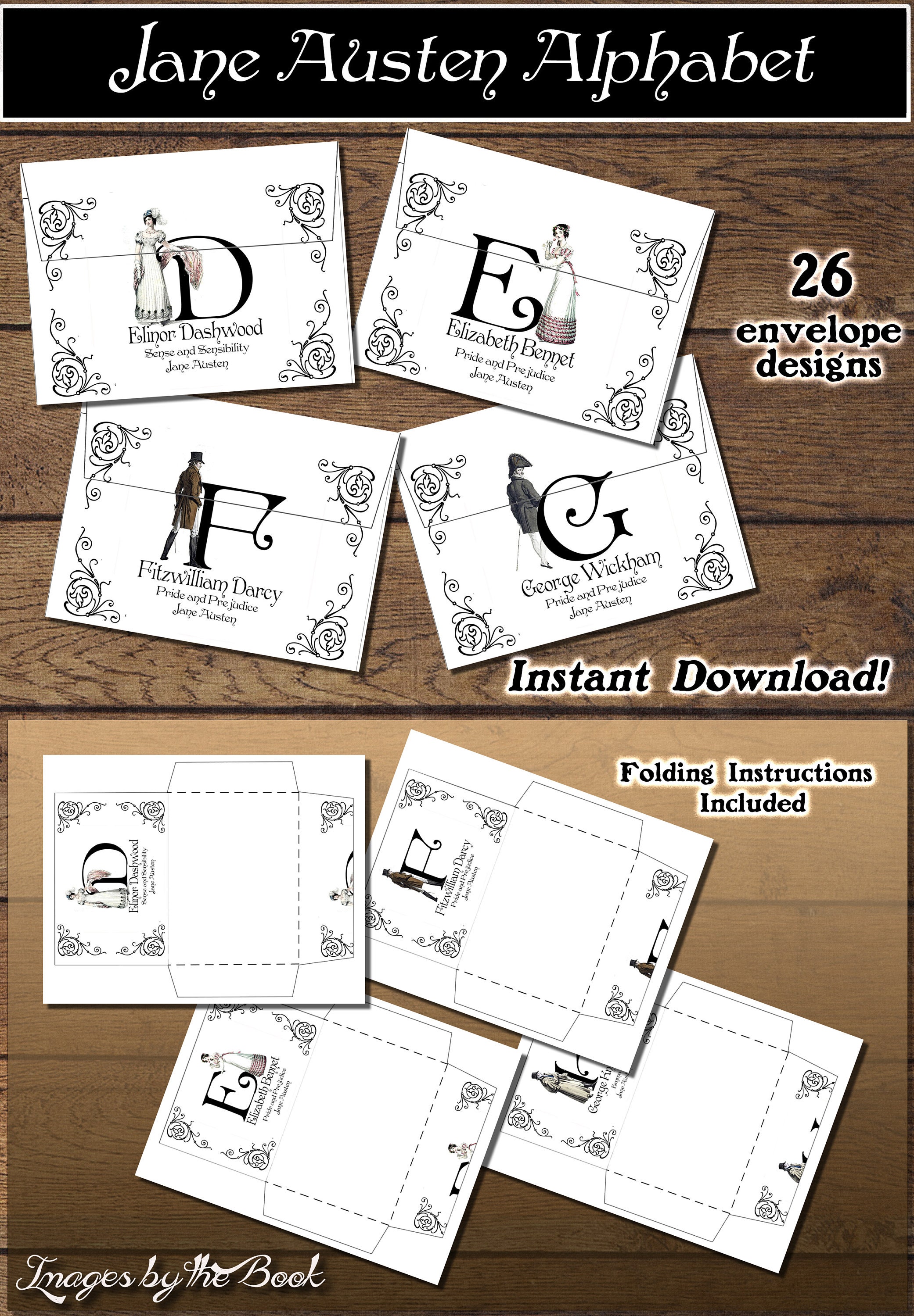 Jane Austen Letters, Stationery Set (digital Download) - Etsy