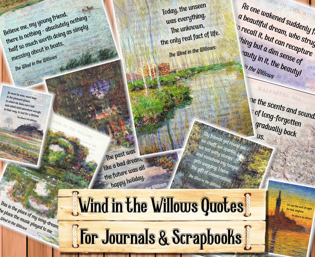 Wind in the Willows Quotes, Junk Journal Kit, Download and Print Upon ...