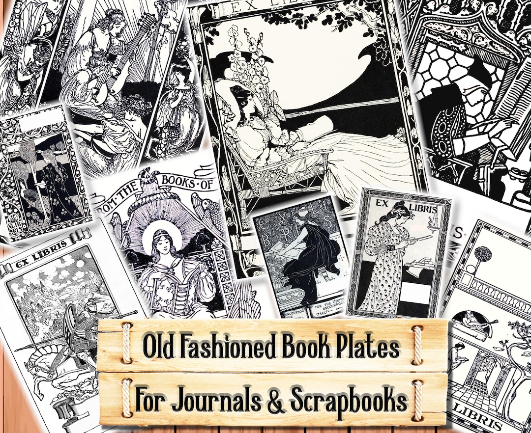 Ex Libris, Old Fashioned Book Plates, Junk Journal Kit, Download and ...