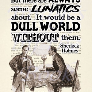 Sherlock Holmes Quotes, 8x10 Framable Wall Art, Eight Sheets Included ...
