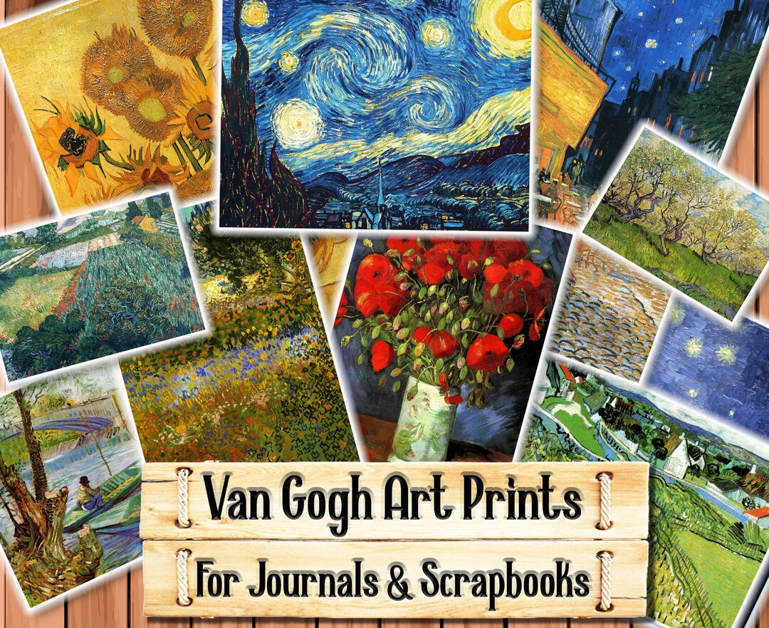 Van Gogh Art Prints, Junk Journal Kit, Download and Print Upon Purchase ...