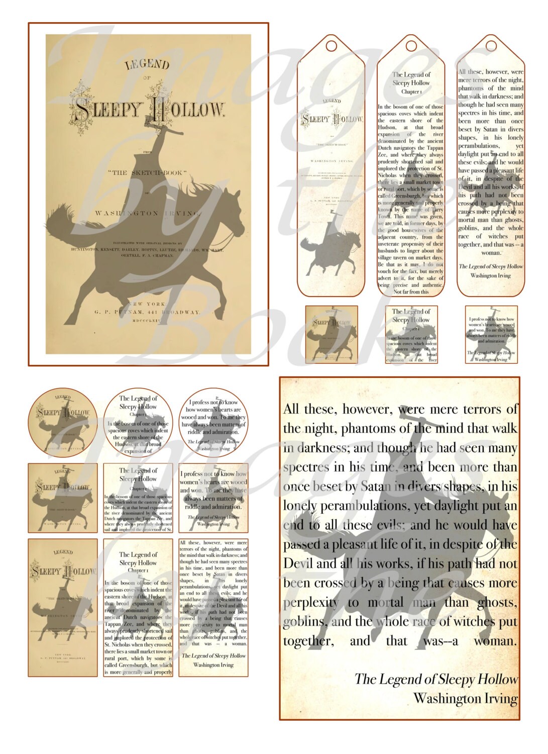 Horror Ephemera Bundle Includes Sleepy Hollow Dracula The | Etsy