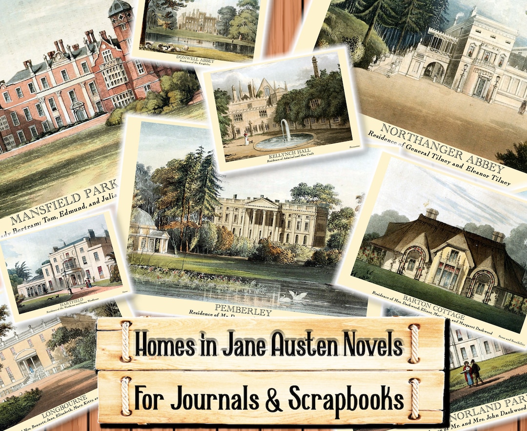 Homes in Jane Austen Novels, Junk Journal Kit, Download and Print Upon Purchase - Etsy