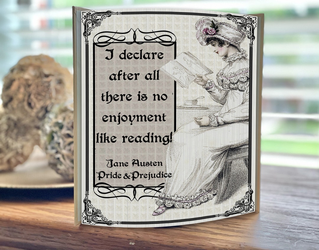 Jane Austen Quotes, Pride and Prejudice, Two Book Edge Art Patterns ...