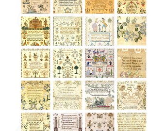 Scrapbooking Clip Art & Image Files Victorian Embroidery Samplers ...