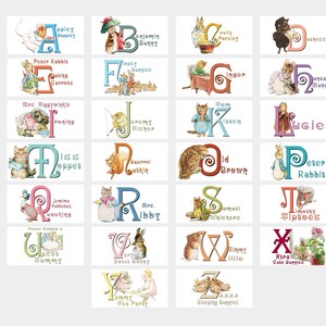 Beatrix Potter Letters, Peter Rabbit, Squares and Rectangles With 6 ...