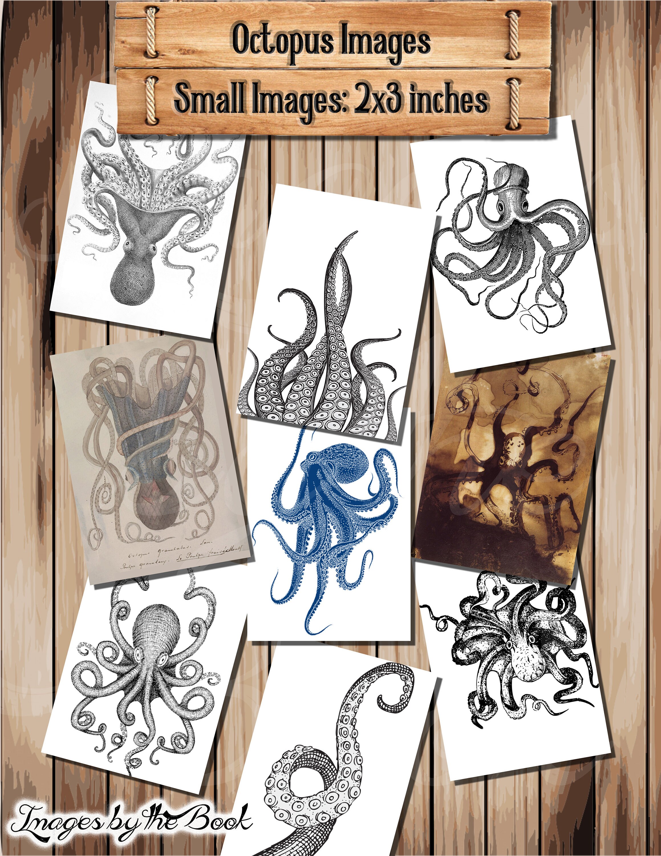 Octopus Junk Journal Kit Download and Print Upon Purchase - Etsy
