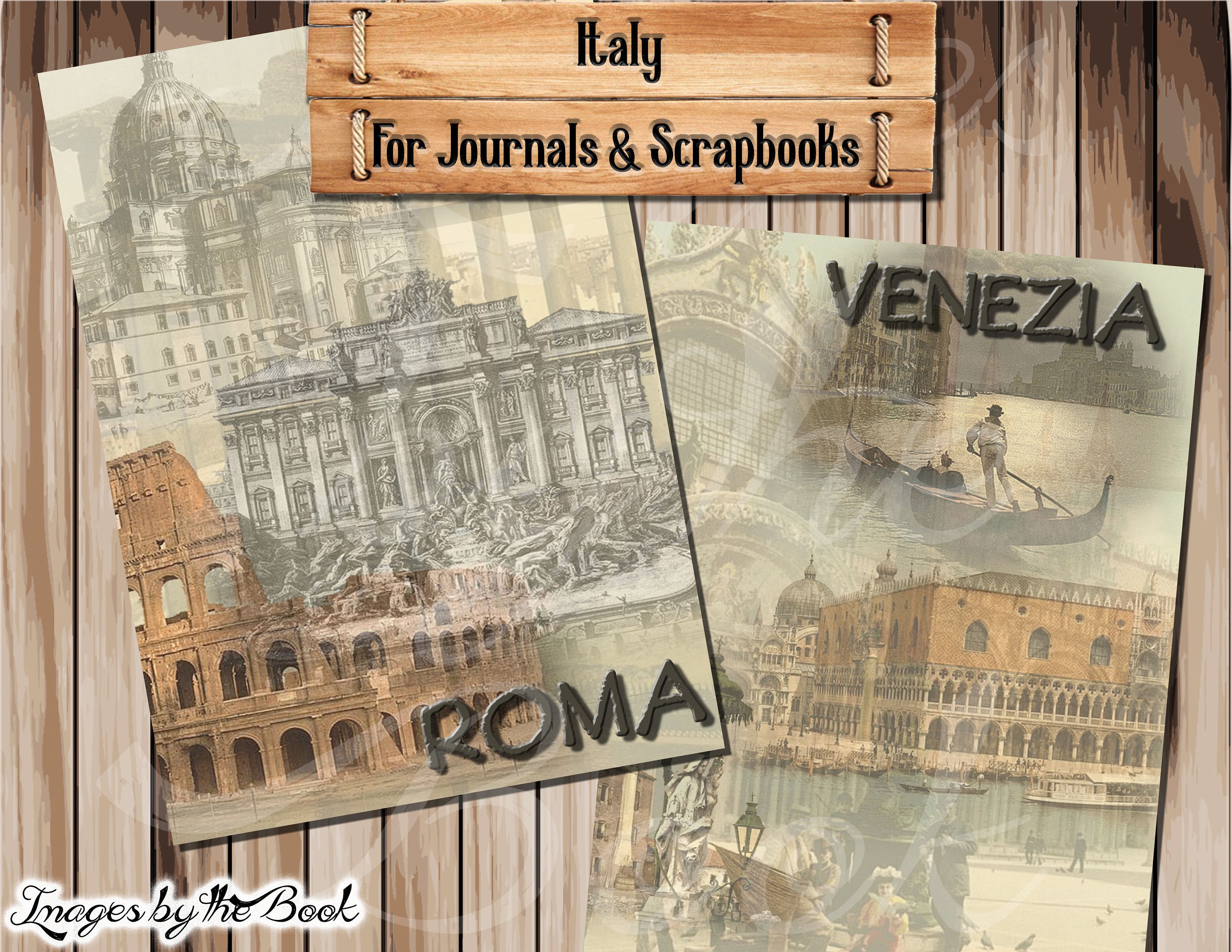 Italy Travel Posters Italian Ephemera Junk Journal Kit - Etsy