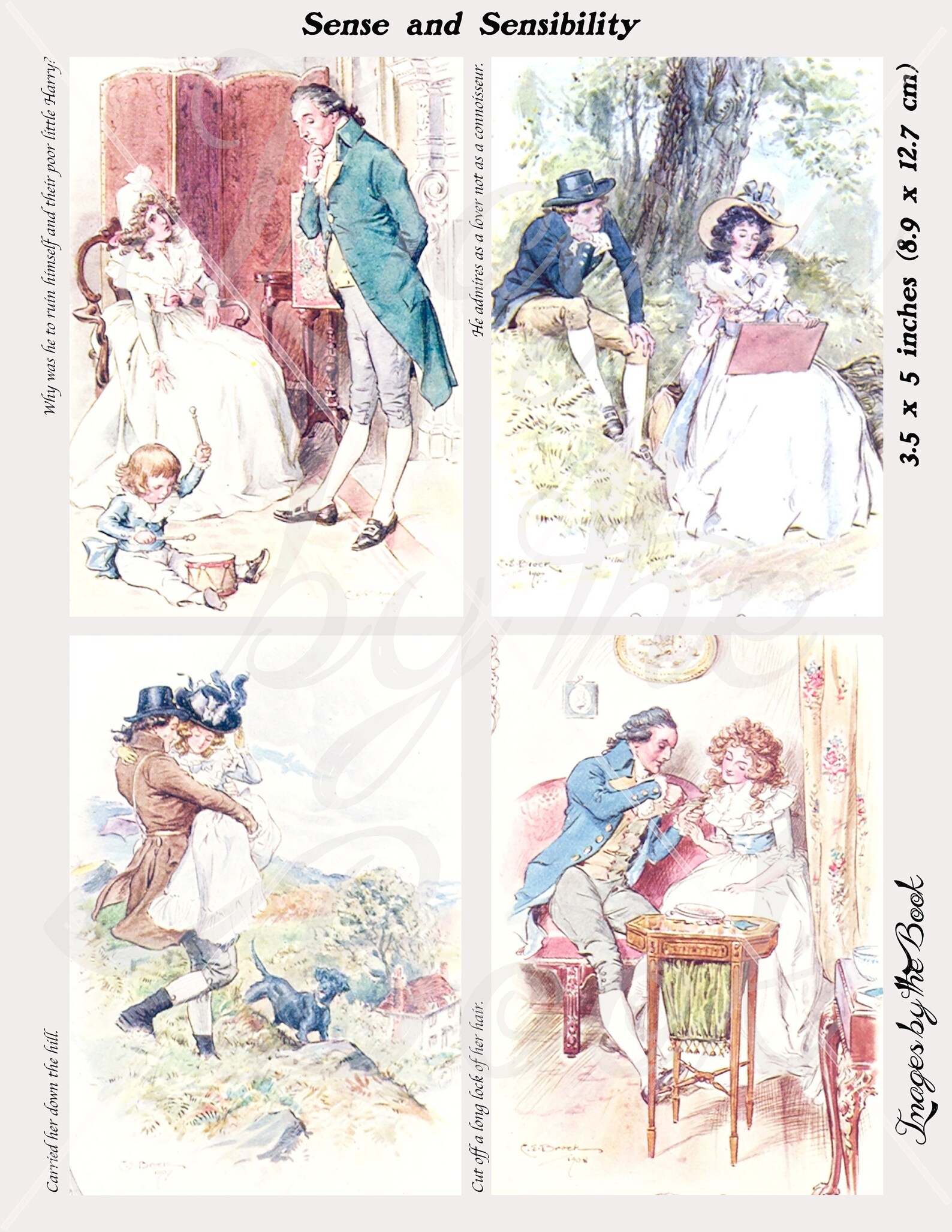 Jane Austen Illustrations Sense and Sensibility Stationery - Etsy Singapore
