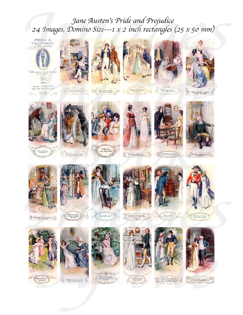 Jane Austen Illustrations, Pride and Prejudice, Squares and Rectangles ...